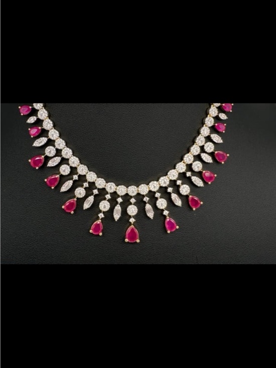 Zara | Jewelry | Teardrop Ruby And Clear Genuine Swarovski Elements ...